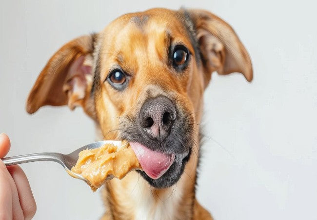 Can Dogs Eat Peanut Butter? Vet Backed Benefits, Safety & Serving Tips ...